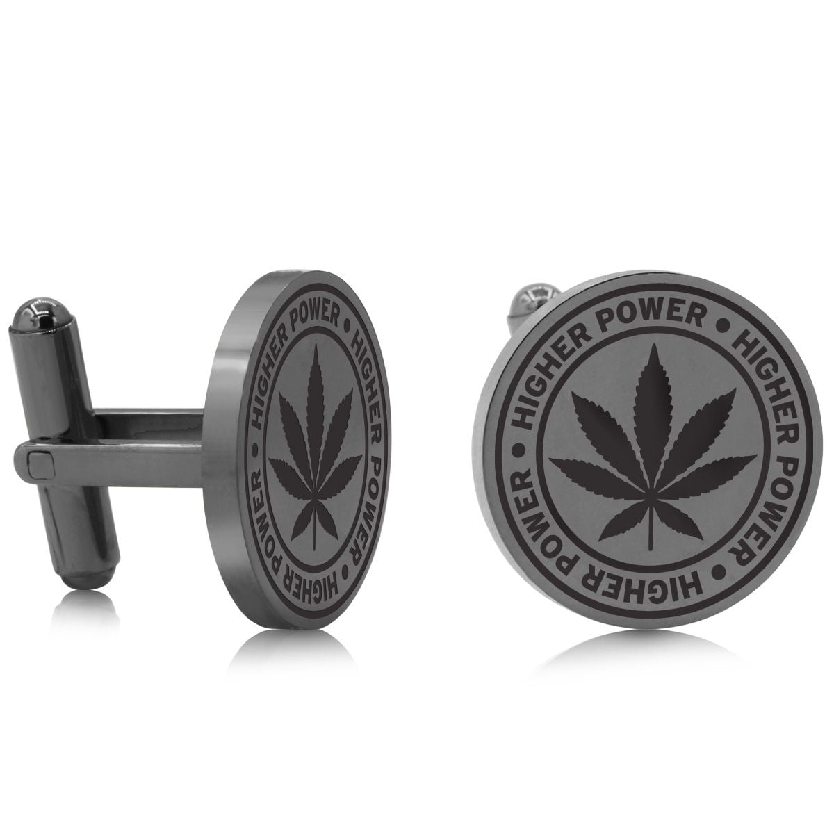 SuperJeweler Men's Cufflinks HIGH-er Power Engraved Cufflinks In ...