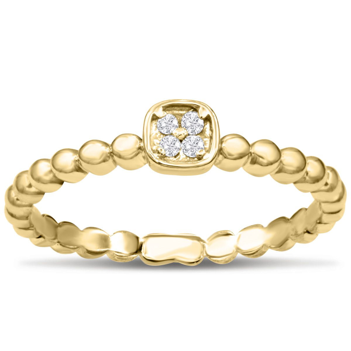SuperJeweler Modern Diamond Promise Ring In Yellow Gold For Women ...