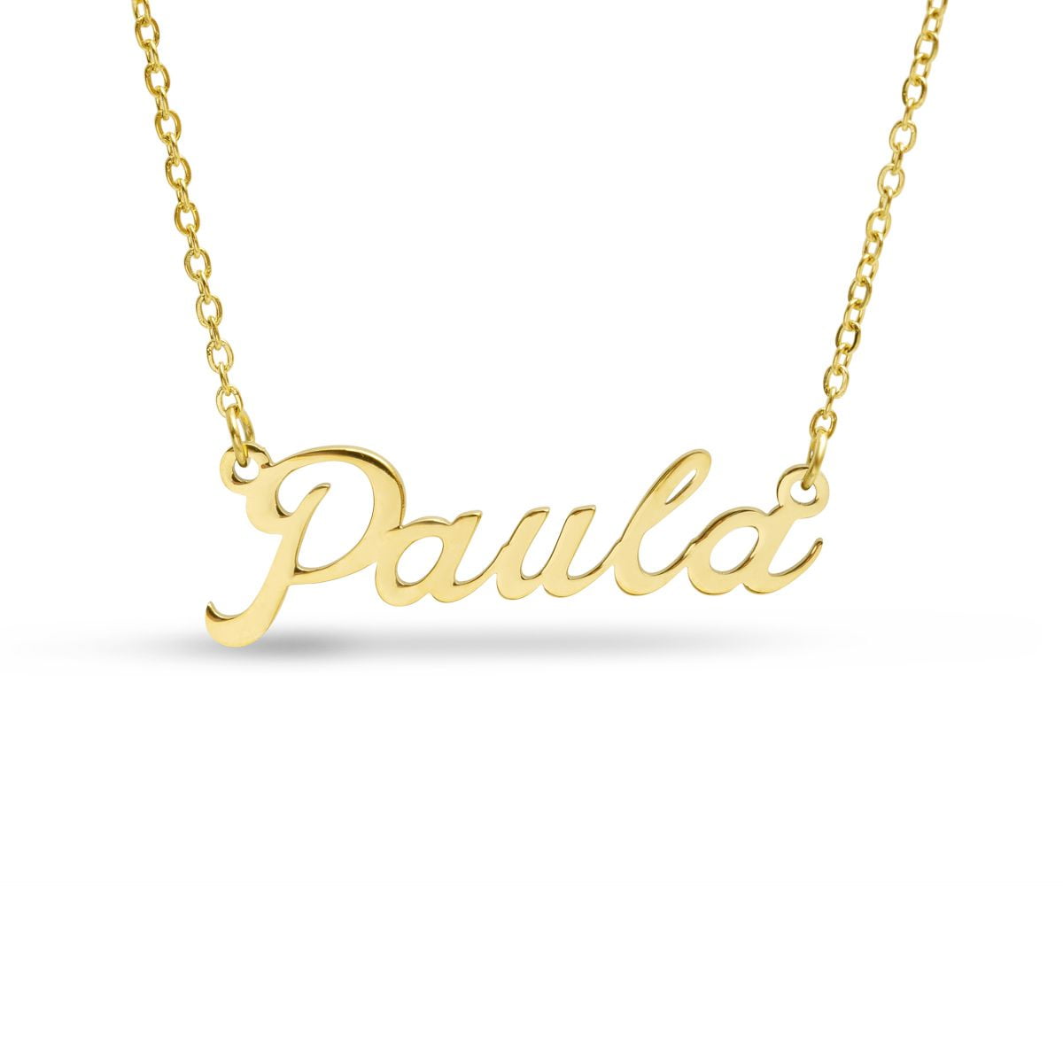 SuperJeweler Gold Plated Nameplate Necklace, Personalized, Customizable ...