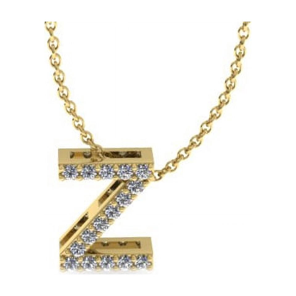 SuperJeweler Z Initial Necklace In 14 Karat Yellow Gold With 16 ...