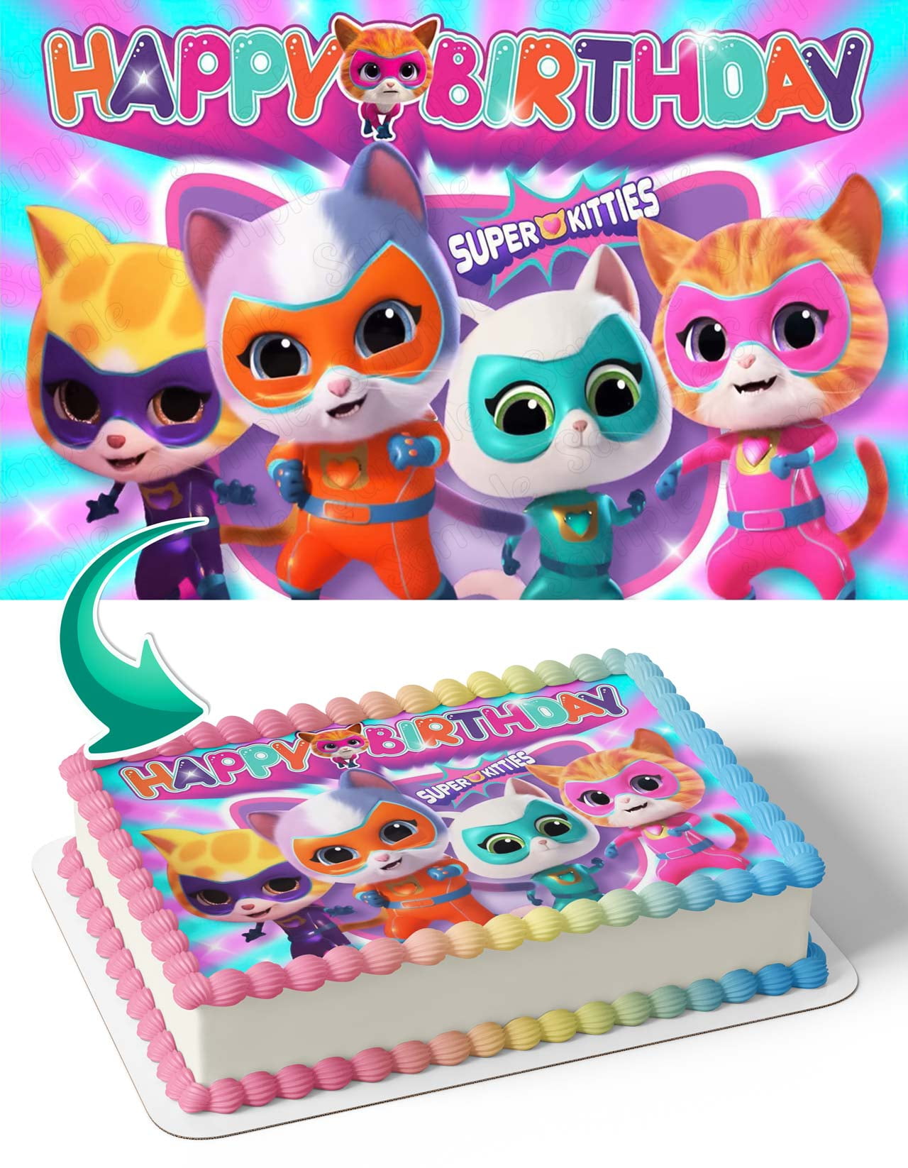 SuperKitties Cake Topper by BirthdayJungle - Walmart.com