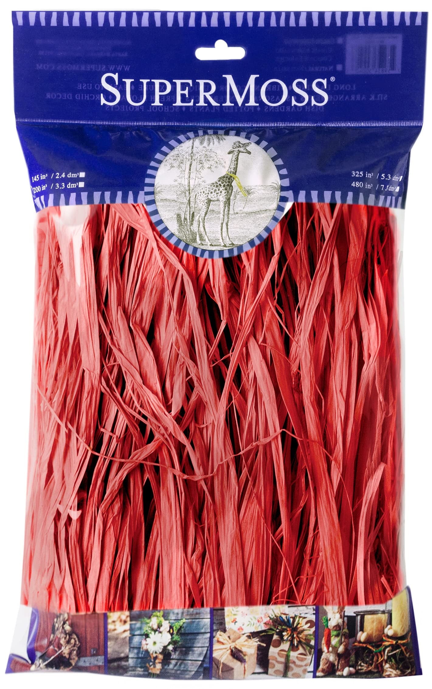 SuperMoss Raffia 2oz-Christmas Red - Walmart.com