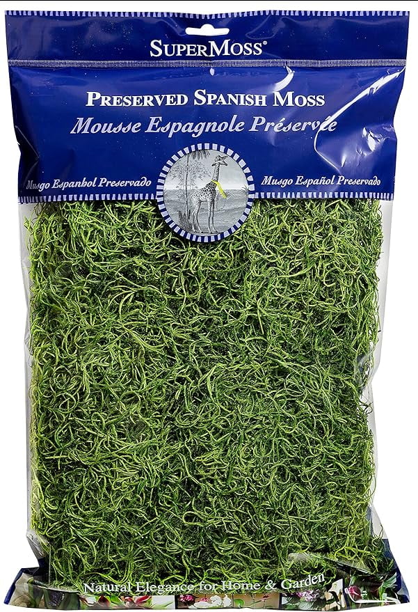 SuperMoss (26912) Spanish Moss Preserved, Grass, 8oz (200 cubic inch ...