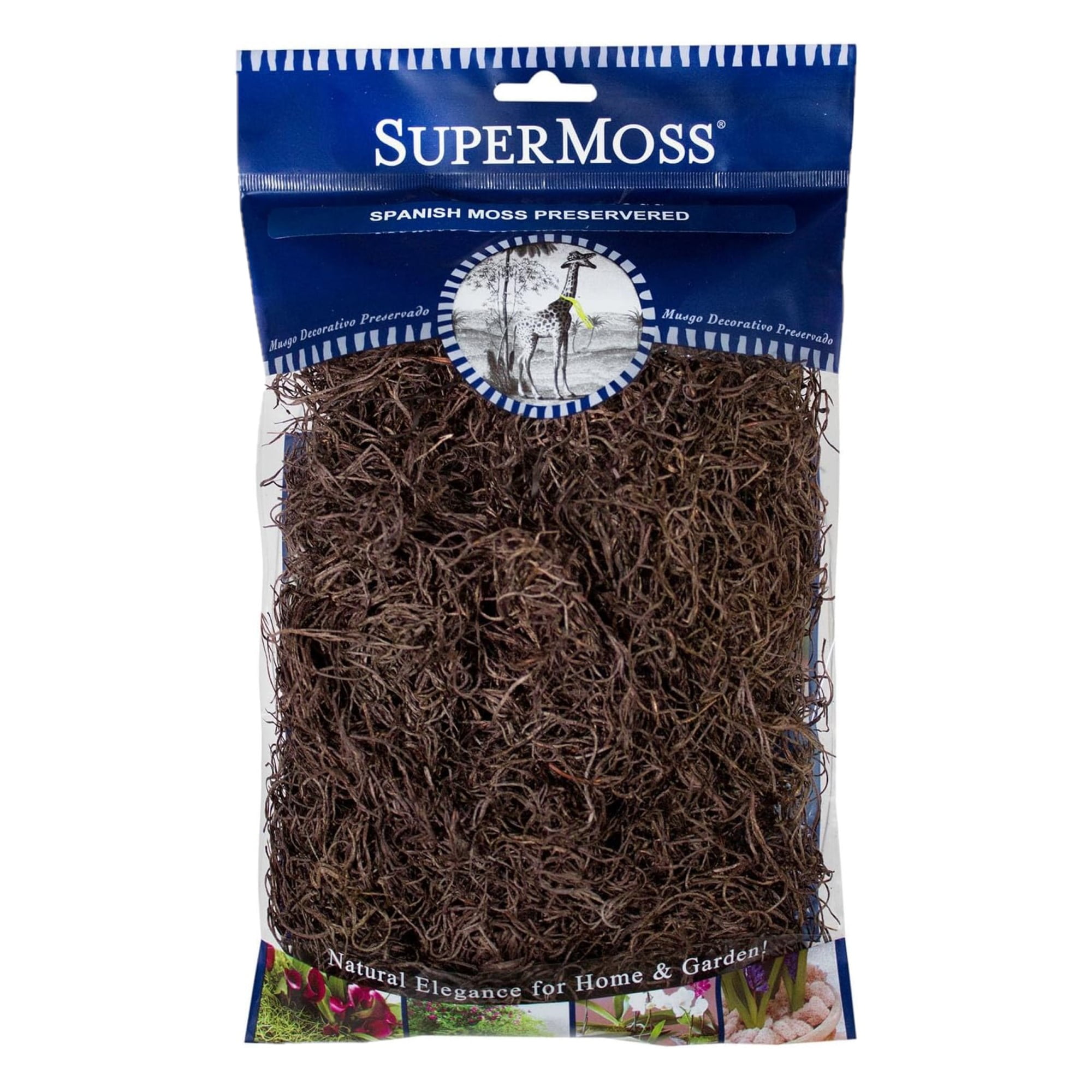 SuperMoss Preserved Spanish Moss, Coffee, Approx. 2oz - Walmart.com