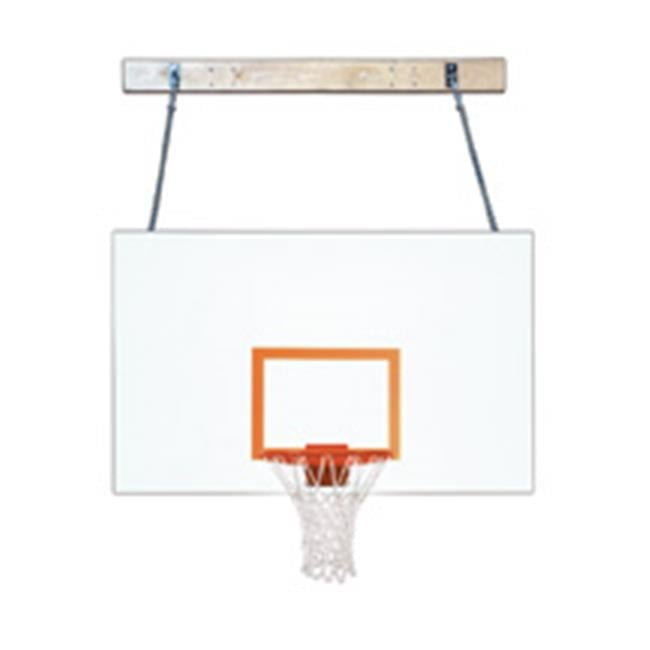 SuperMount46 Magnum Steel Wall Mounted Basketball System, Maroon ...