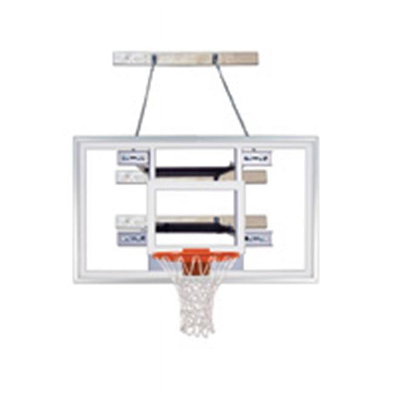 SuperMount80 ProSteel-Glass Wall Mounted Basketball System, Royal Blue ...