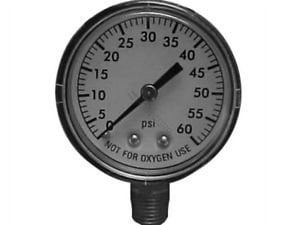 SuperPro 81060BU Universal 2" 0-60 PSI Pool & Spa Pressure Gauge With 1 ...