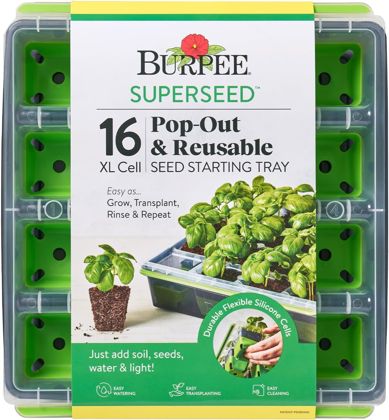SuperSeed Seed Starting Tray | 16 XL Cell | Reusable & Dishwasher Safe ...