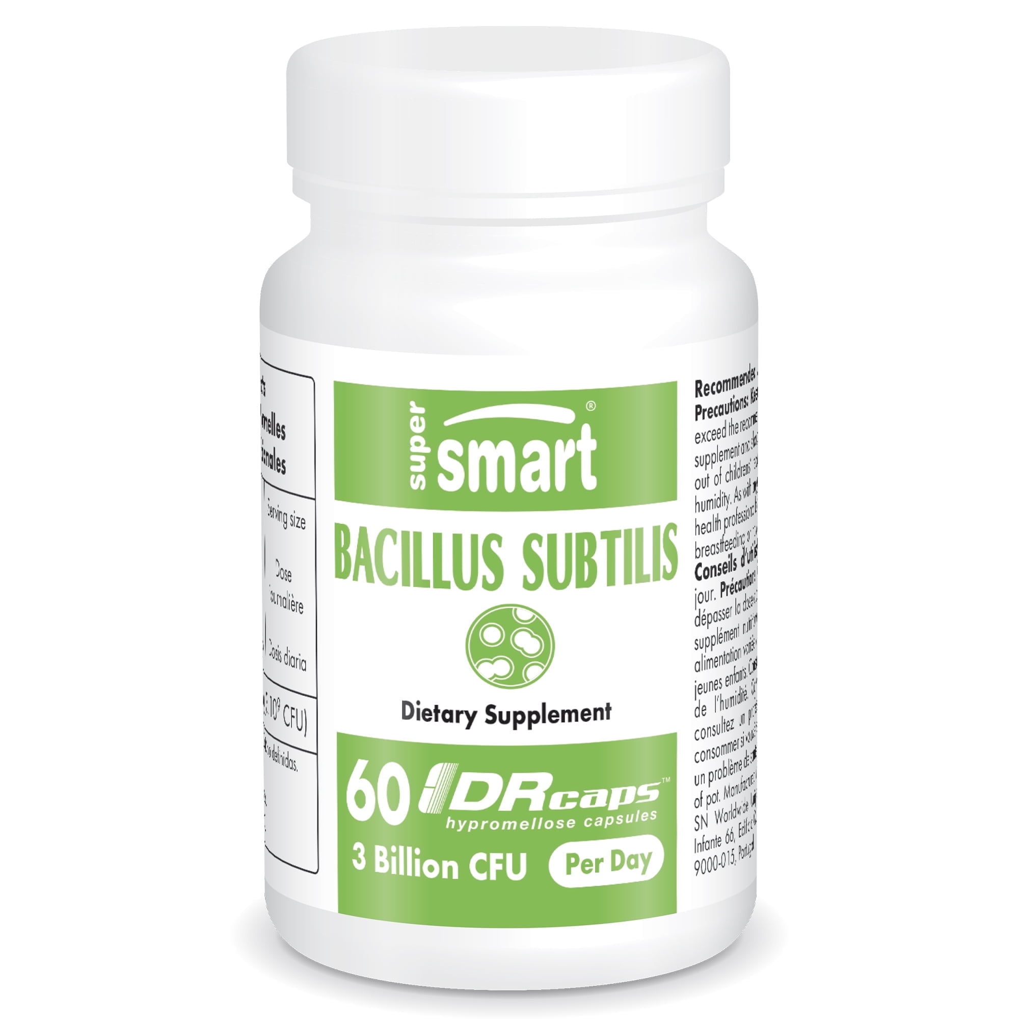 SuperSmart Bacillus Subtilis 3 Billion CFU per Day (High Potency ...