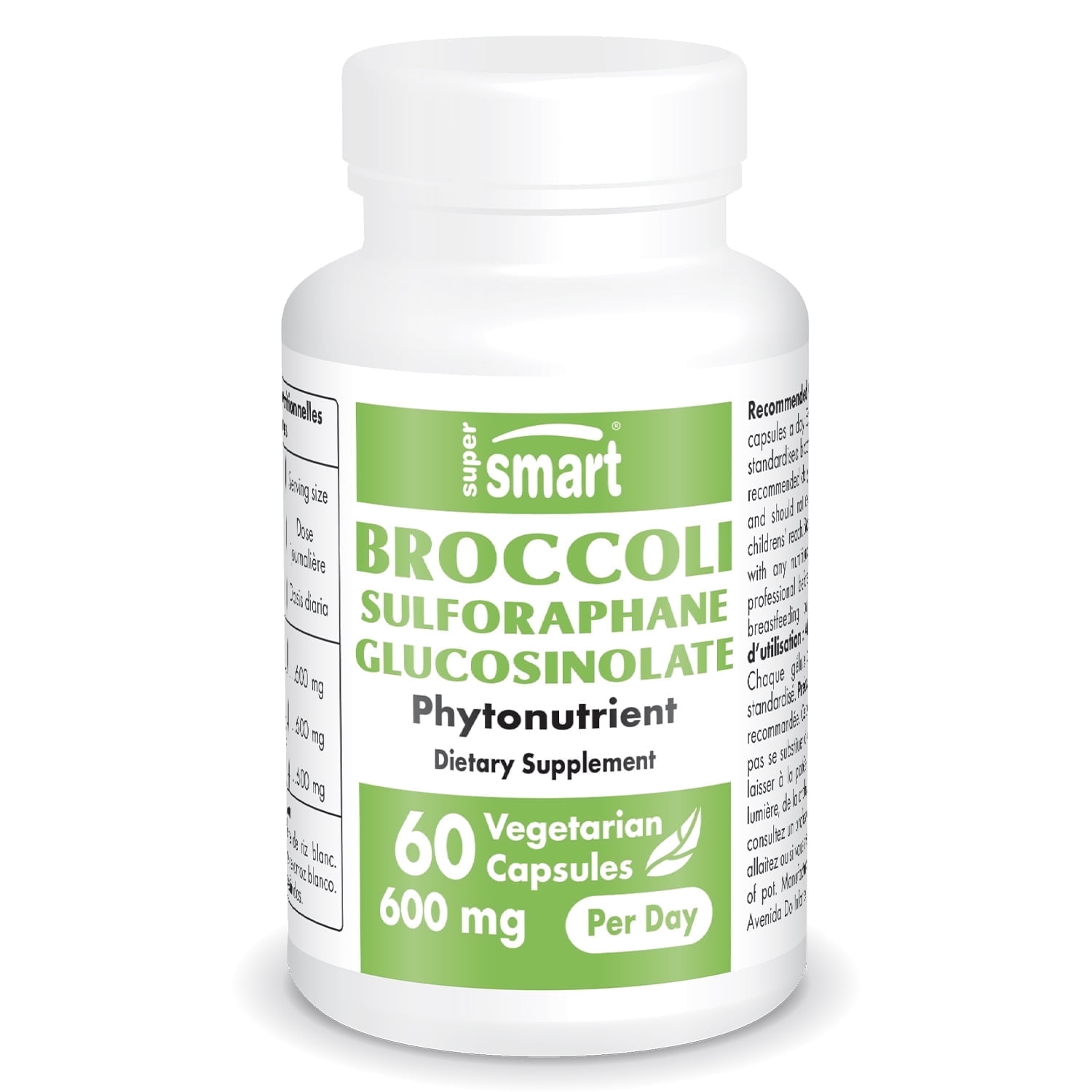 SuperSmart - Broccoli Sulforaphane Supplement 600 mg per Day (Broccoli ...