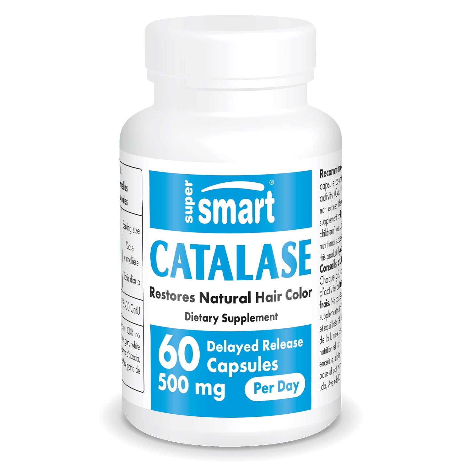Supersmart Catalase 500mg per Day (12,500 CatU) Dietary Supplement ...