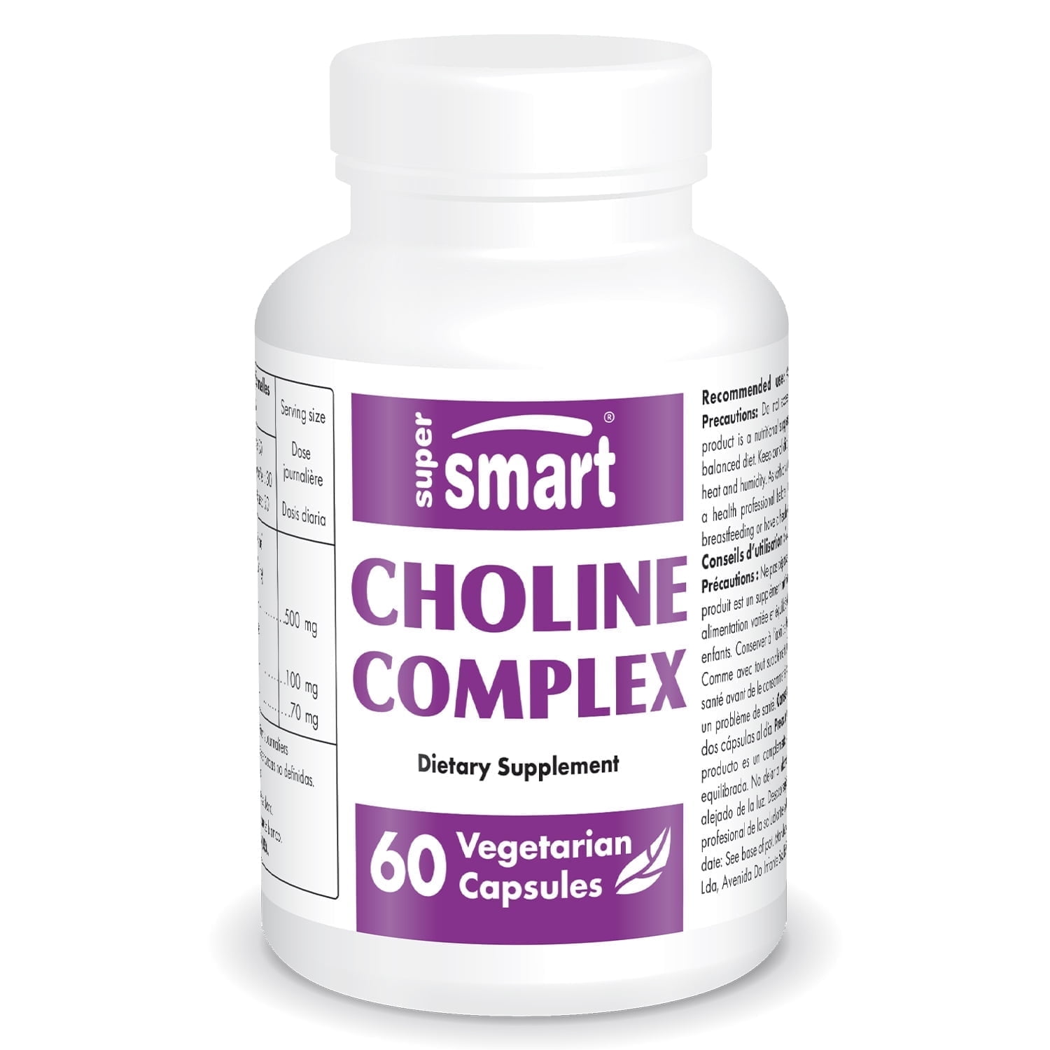 SuperSmart - Choline Complex - 3 Forms (CDP, Bitartrate, GPC) | Non-GMO ...