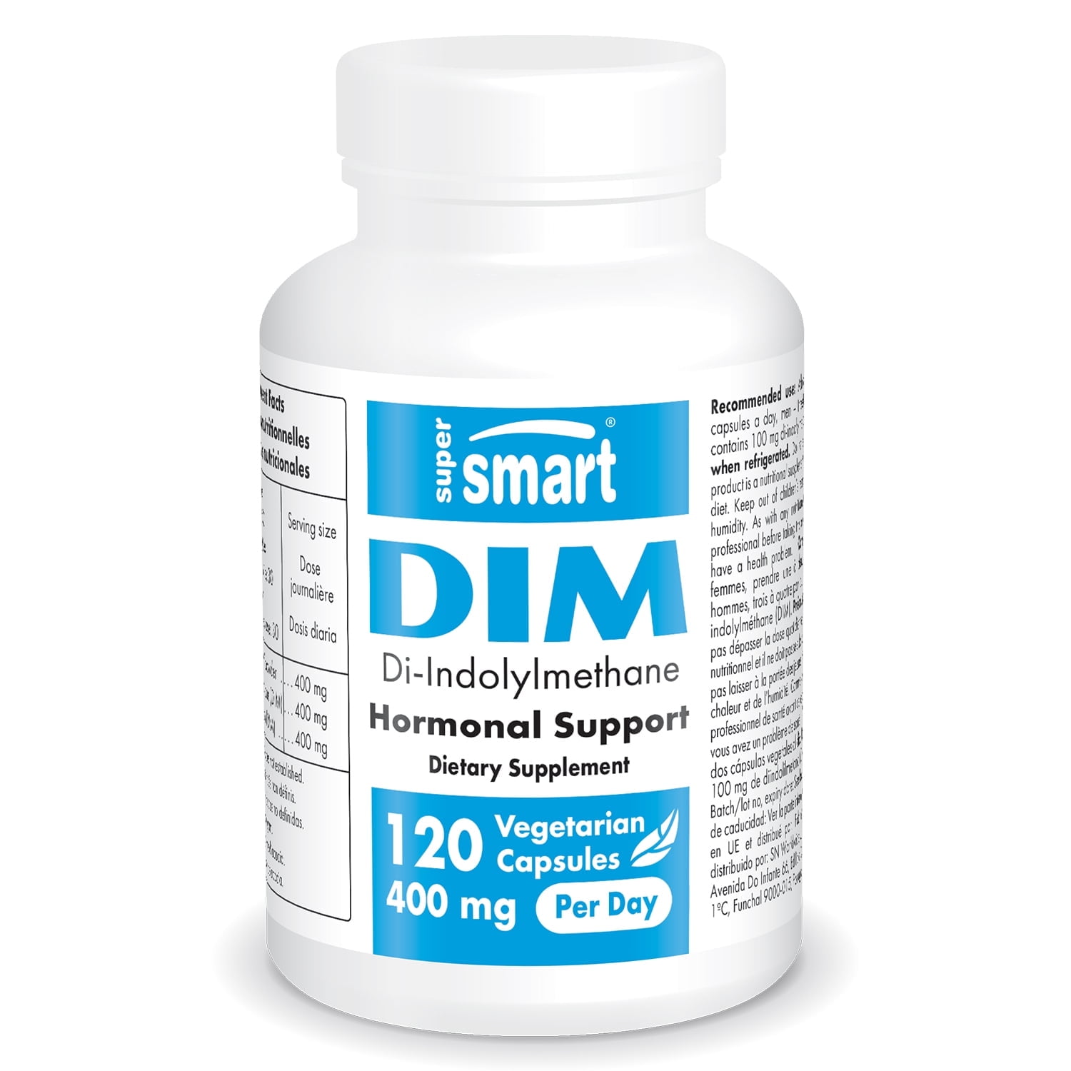 SuperSmart - DIM Supplement 400mg per Day (Diindolylmethane) - Natural Balance for Men & Women ...