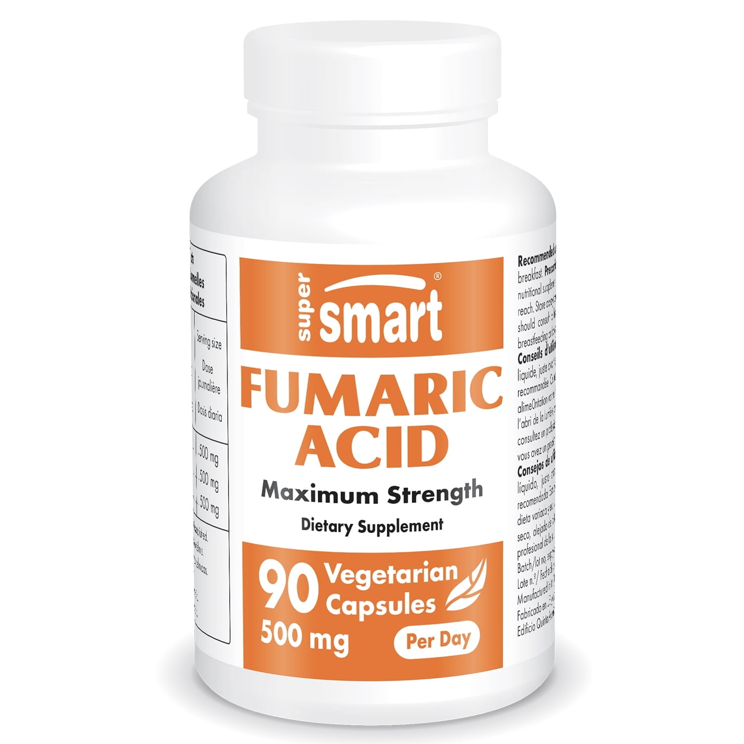 Supersmart - Fumaric Acid Psoriasis Supplement, 500mg, Non-GMO, Gluten ...