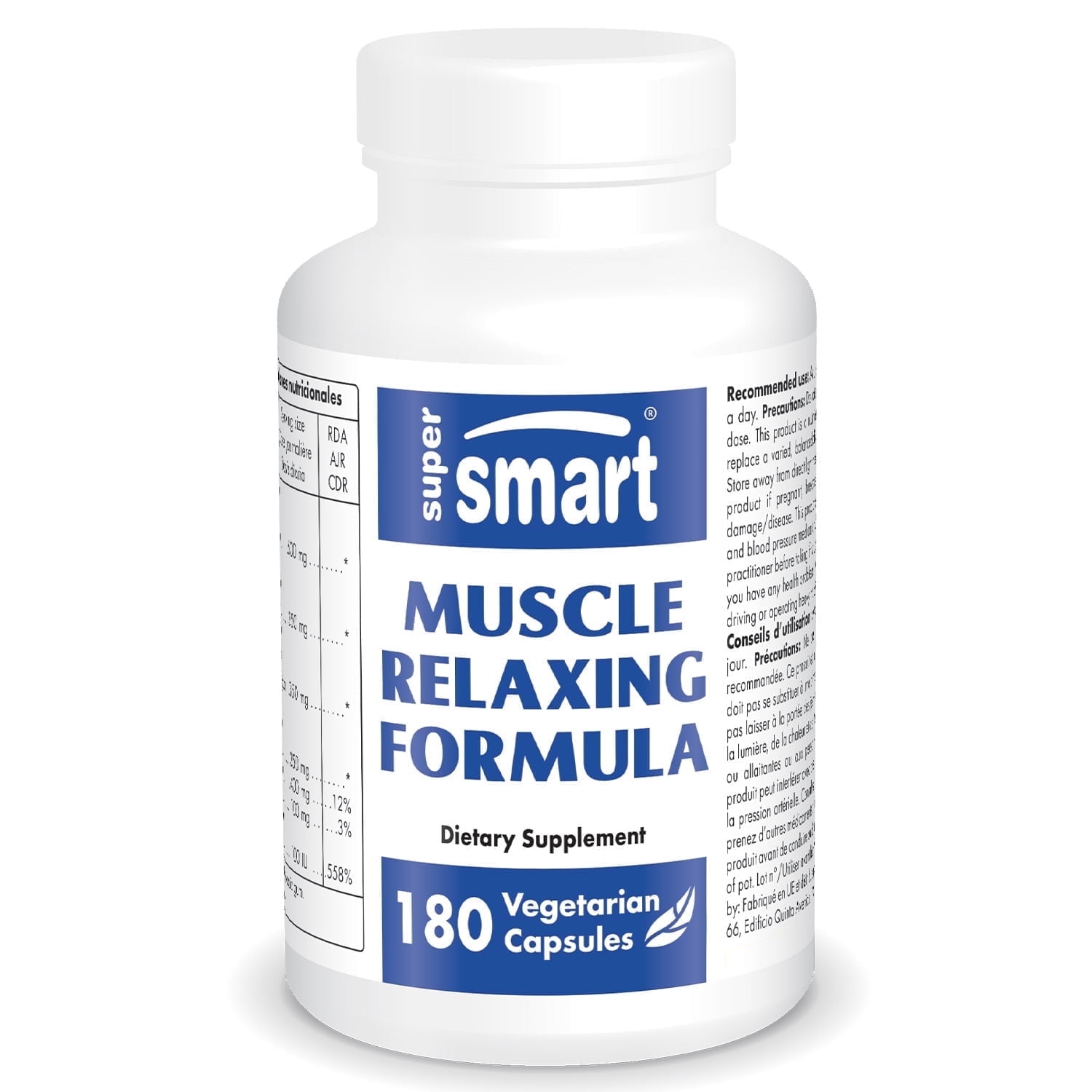 SuperSmart - Muscle Relaxing Formula - with Magnesium Citrate, Valerian ...