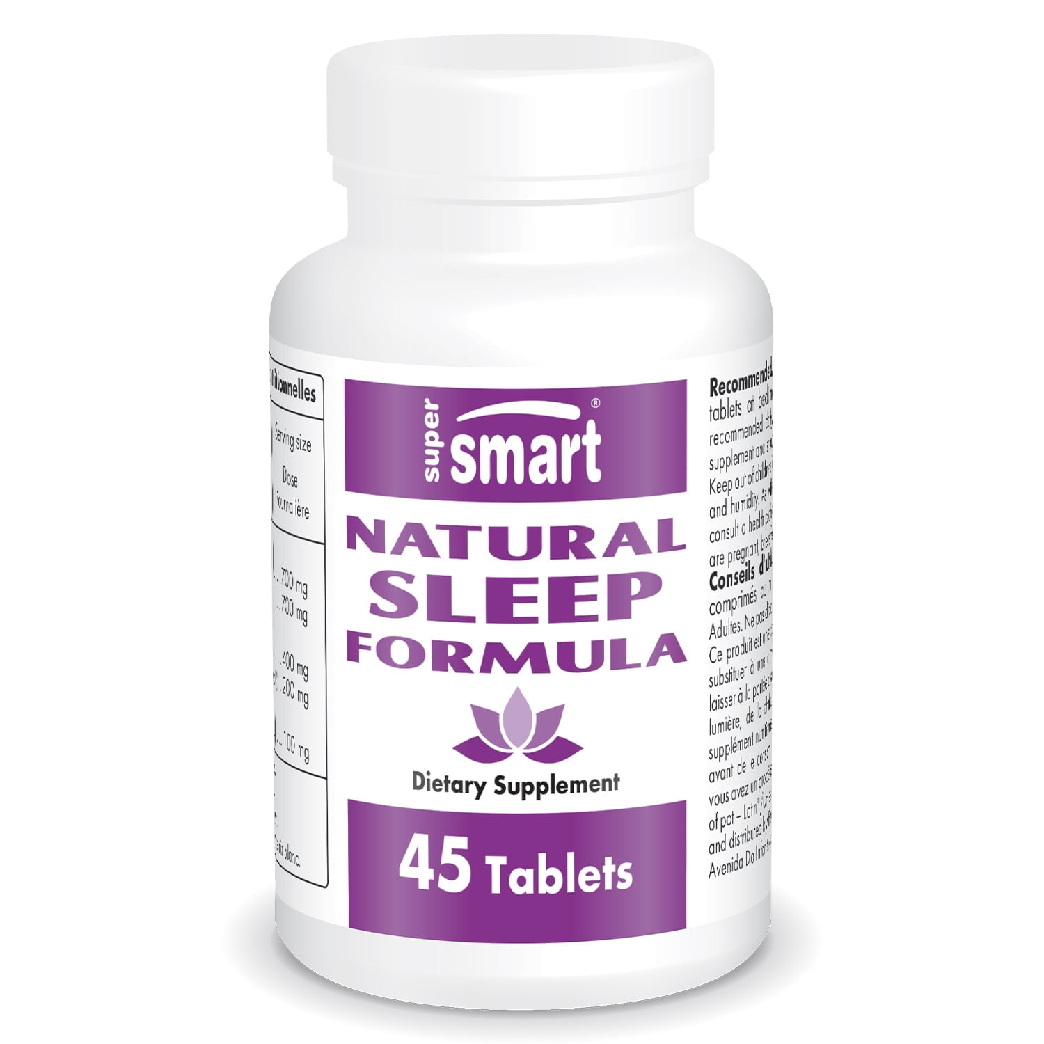 SuperSmart - Natural Sleep Aid Formula - with Valerian Root, L ...