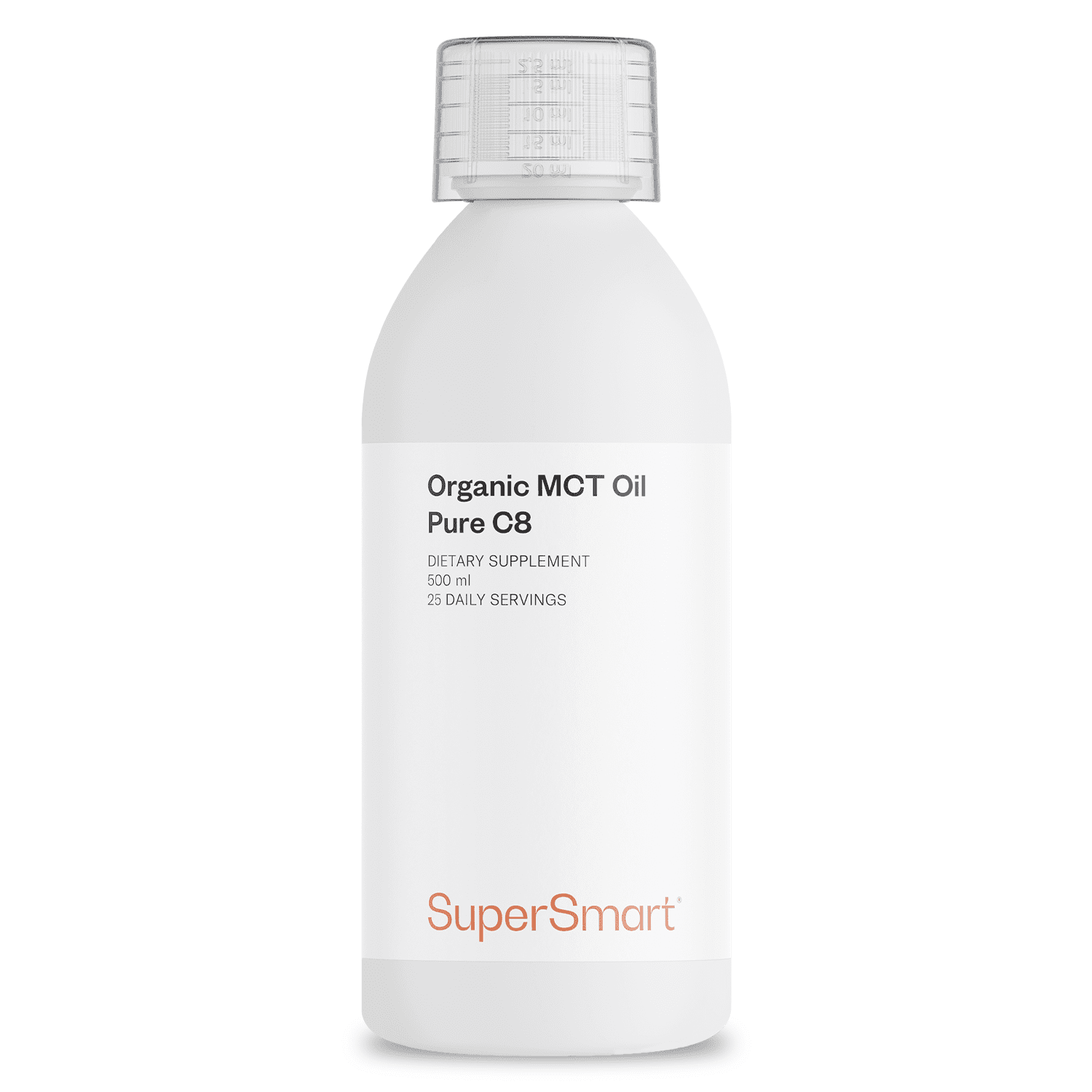 Supersmart Organic MCT Oil C8, 98% Caprylic Acid - Keto Diet, Non-GMO ...