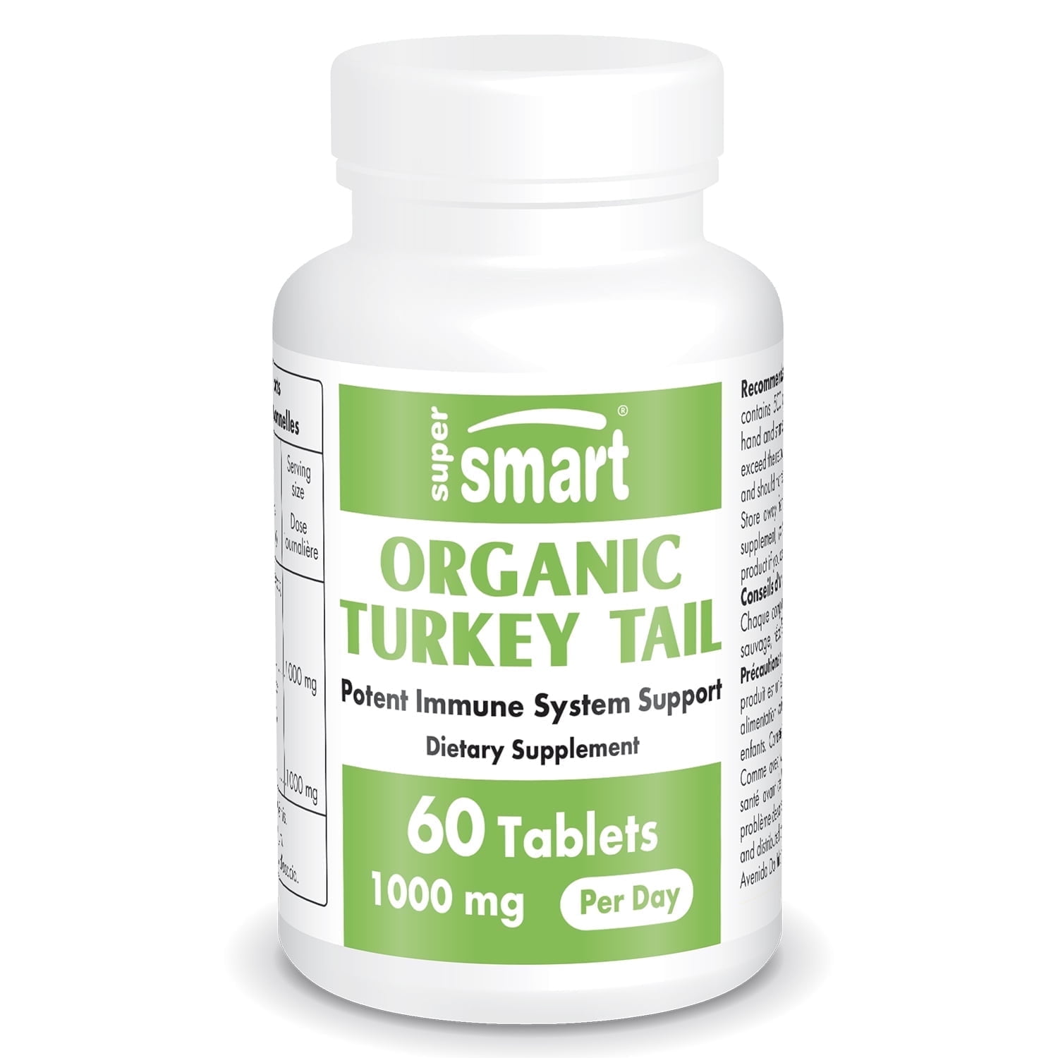 SuperSmart - Organic Turkey Tail Mushroom Supplement 1000 mg per Day ...