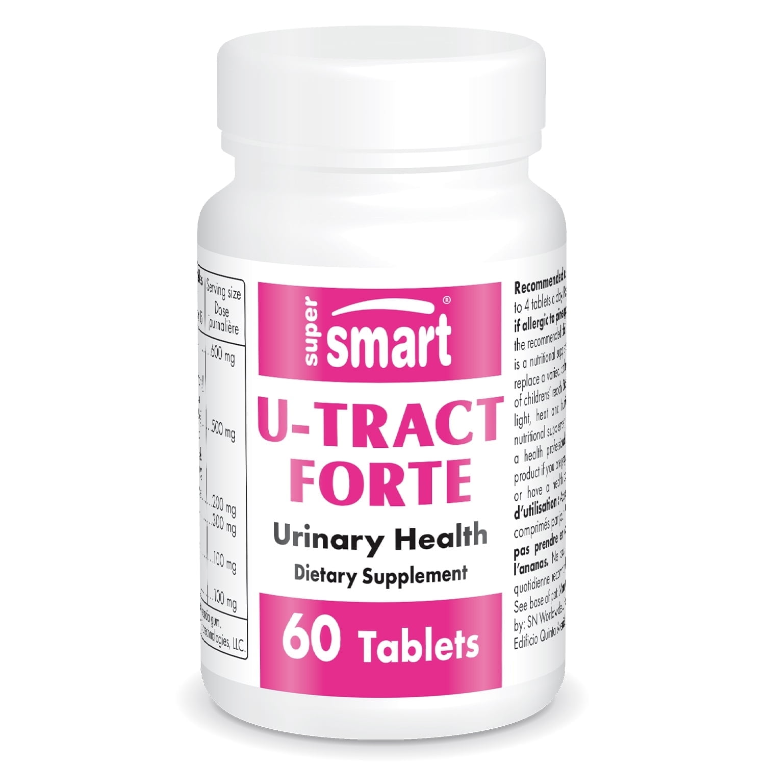 SuperSmart - U-Tract Forte - with Cranberry, D-Mannose, Dandelion | Non ...