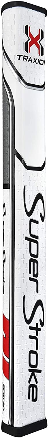 SuperStroke Golf Traxion Flatso 2.0 Putter Grip White/Red/Gray ...