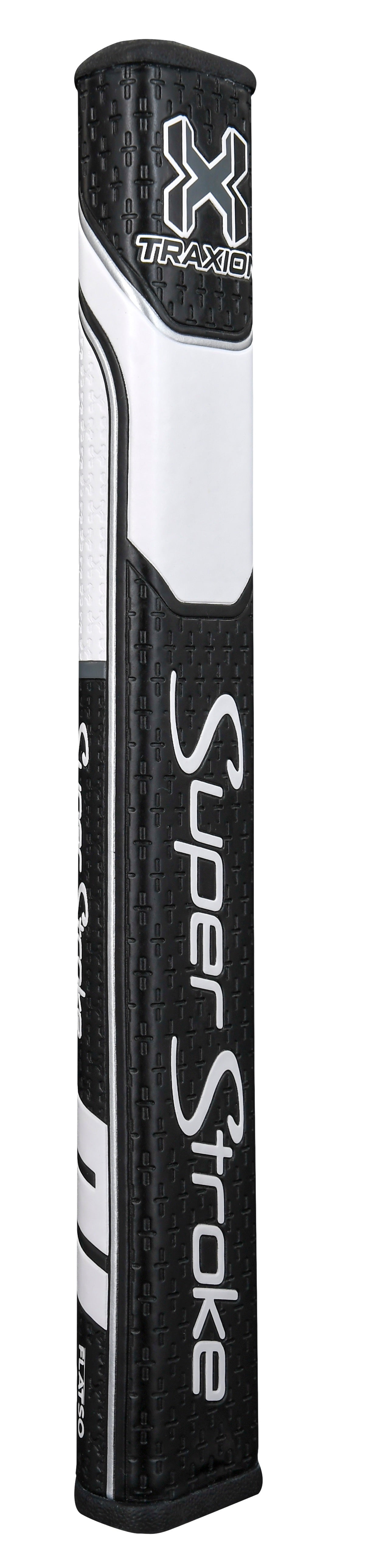 SuperStroke Traxion Flatso Golf Putter Grip, Black/White (Flatso 3.0 ...