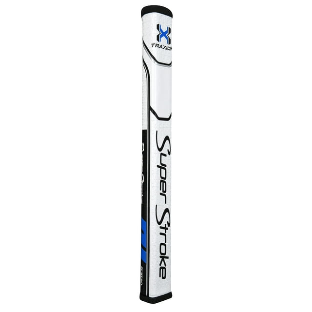 SuperStroke Traxion Golf Putter Grip, Black/Blue/White (Flatso 1.0 ...