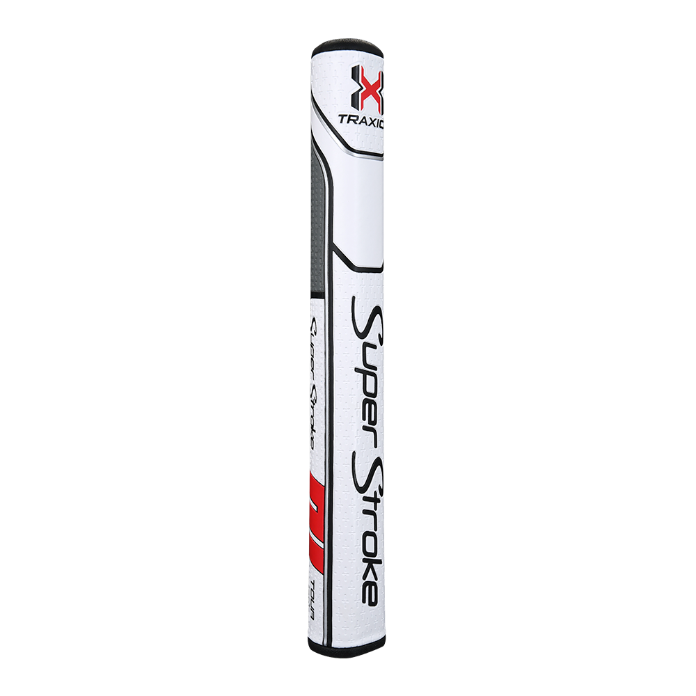 SuperStroke Traxion Tour Golf Putter Grip, White/Red/Gray (Tour 3.0 ...