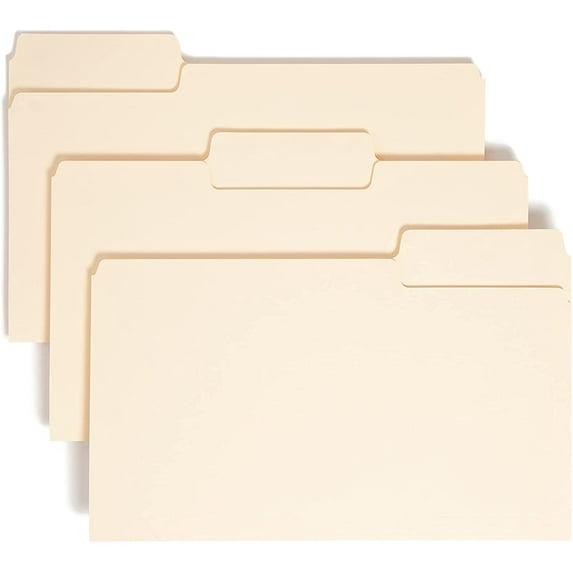 SuperTab File Folder, Oversized 1/3-Cut Tab, Legal Size, Manila, 100 ...