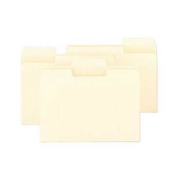 Office Manila File Folders, Single Ply Top Tab, 1/3 Cut Third Position ...
