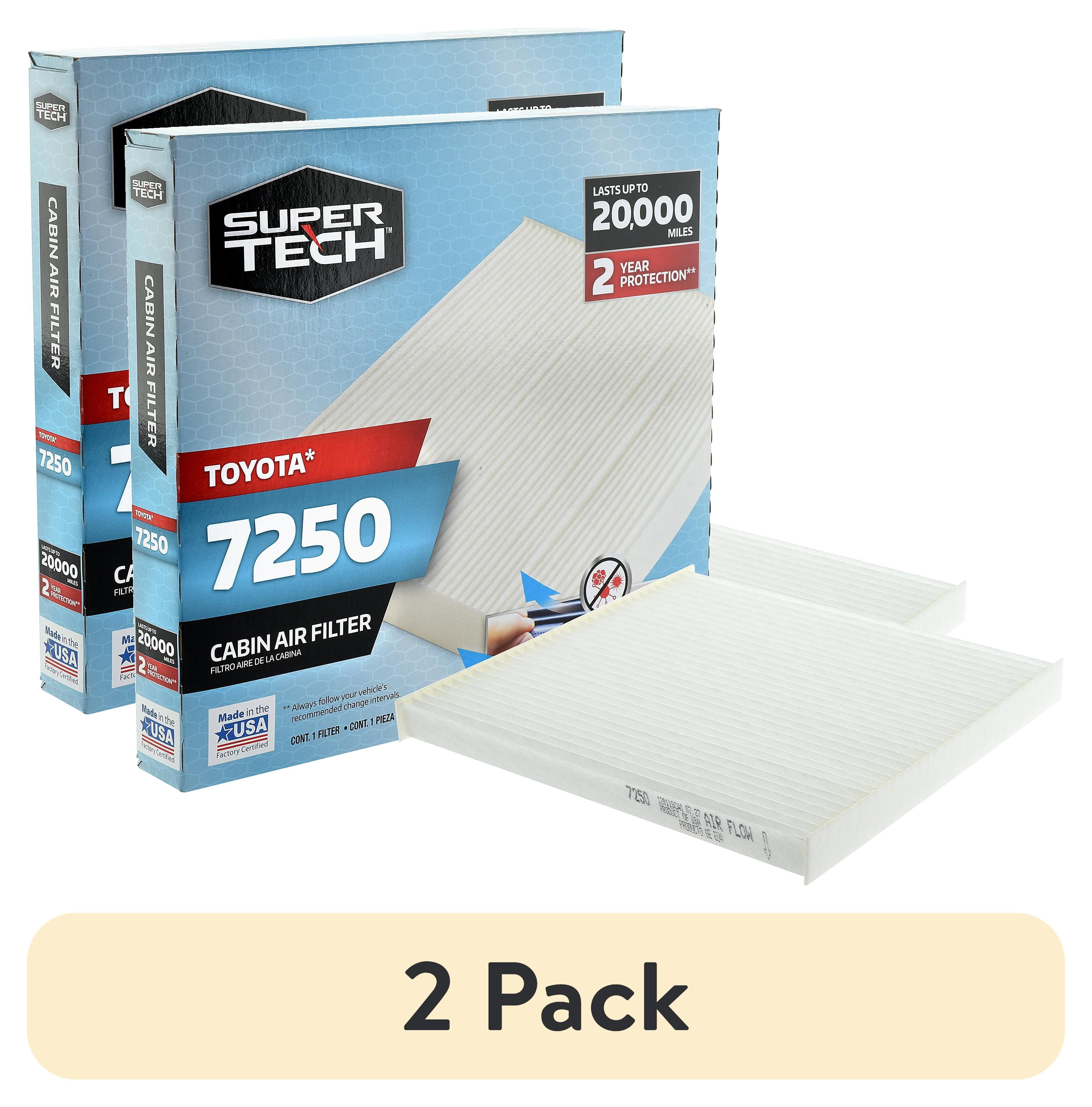 (2 pack) SuperTech Cabin Air Filter 7250, Replacement Air/Dust Filter ...