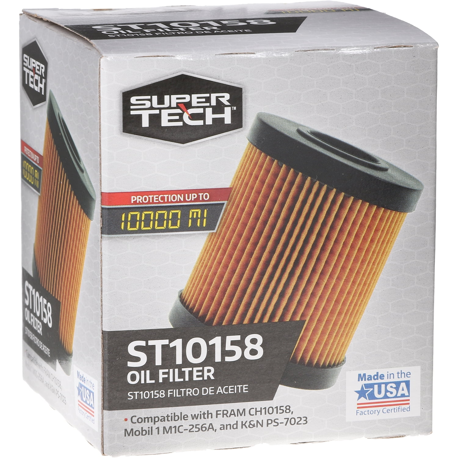 SuperTech Oil Filter, ST10158, 10K mile Cartridge Filter for Lexus and ...