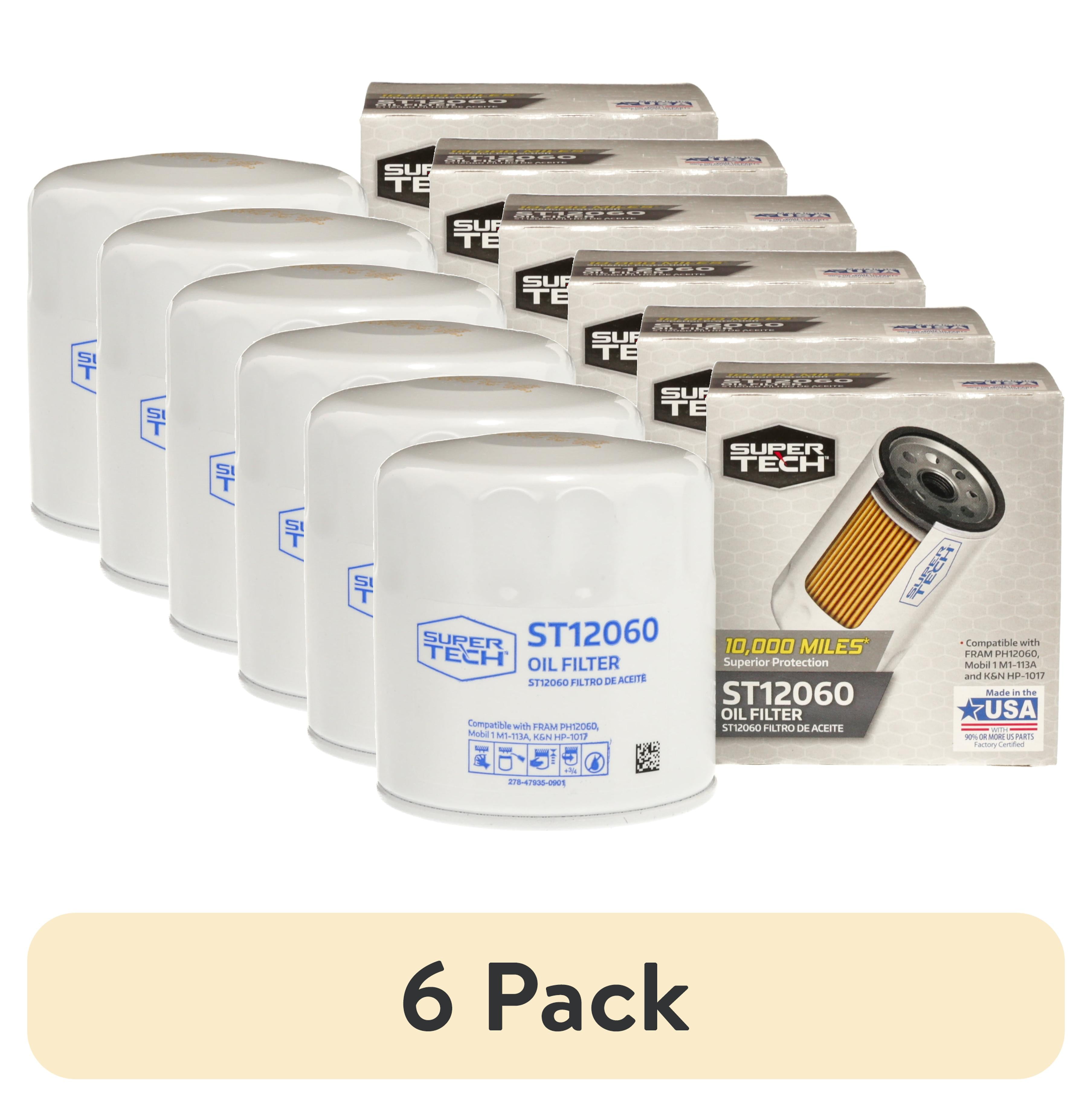 (6 pack) SuperTech ST12060, 10K mile Replacement Oil Filter for Buick ...