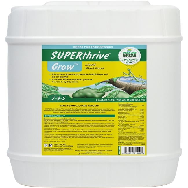 Dyna-Gro Liquid Grow Plant food - Size: 5 Gallons - Walmart.com