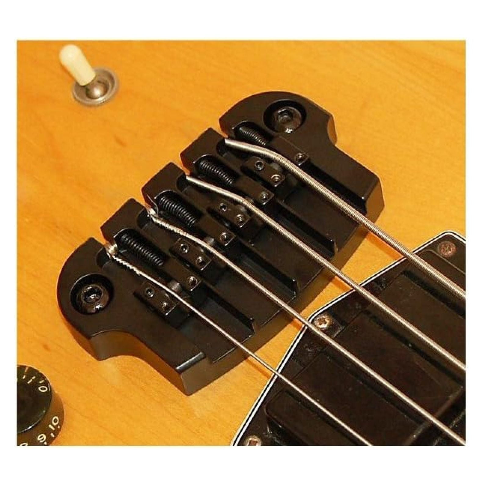 SuperTone 3-Point Bass Bridge Black - Replacement Bridge for Electric ...