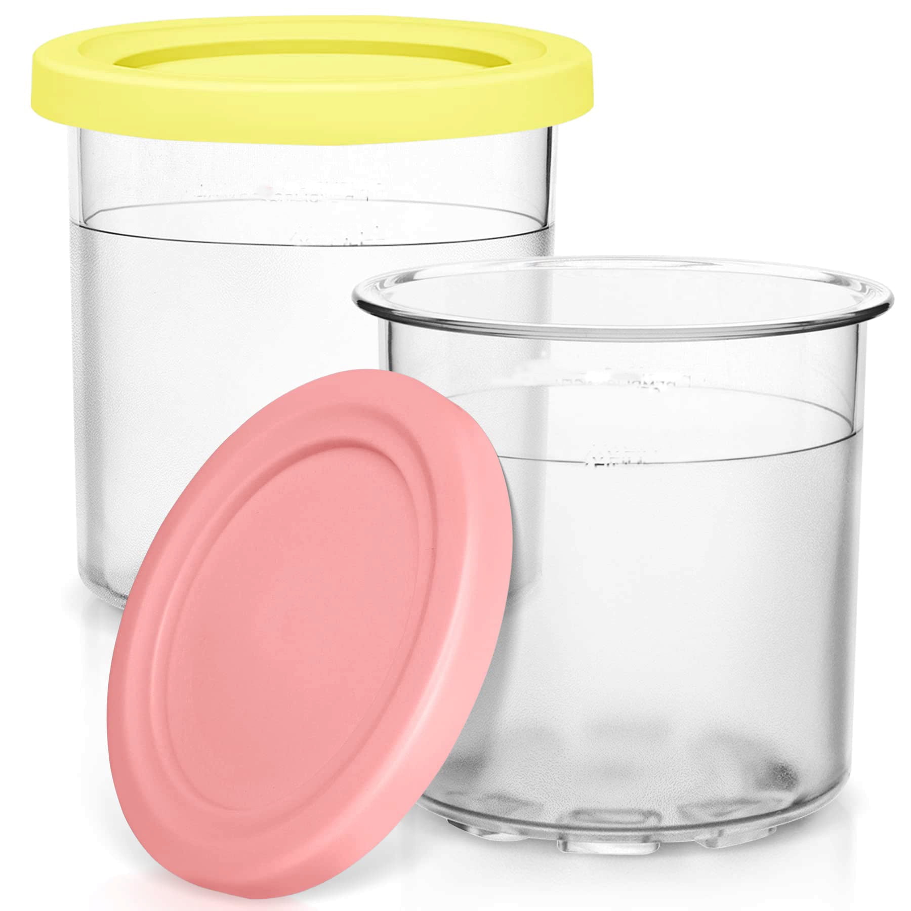 Ninja Creami Pint & Lid Replacement Containers - 2 Pack, 16 Oz ...