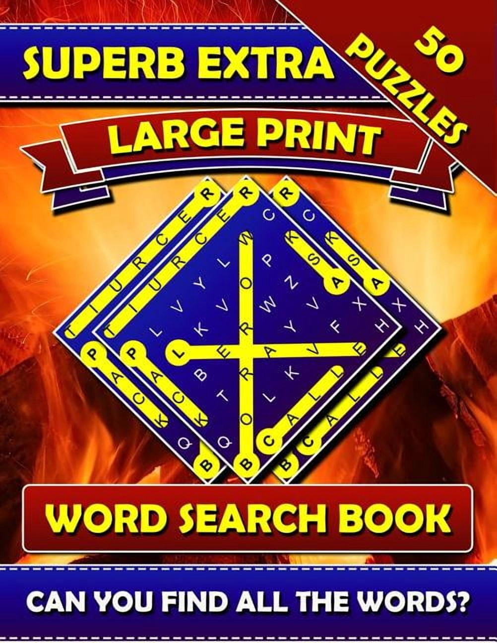 Superb Extra Large Print Word Search Books: Big Font Books for Seniors ...