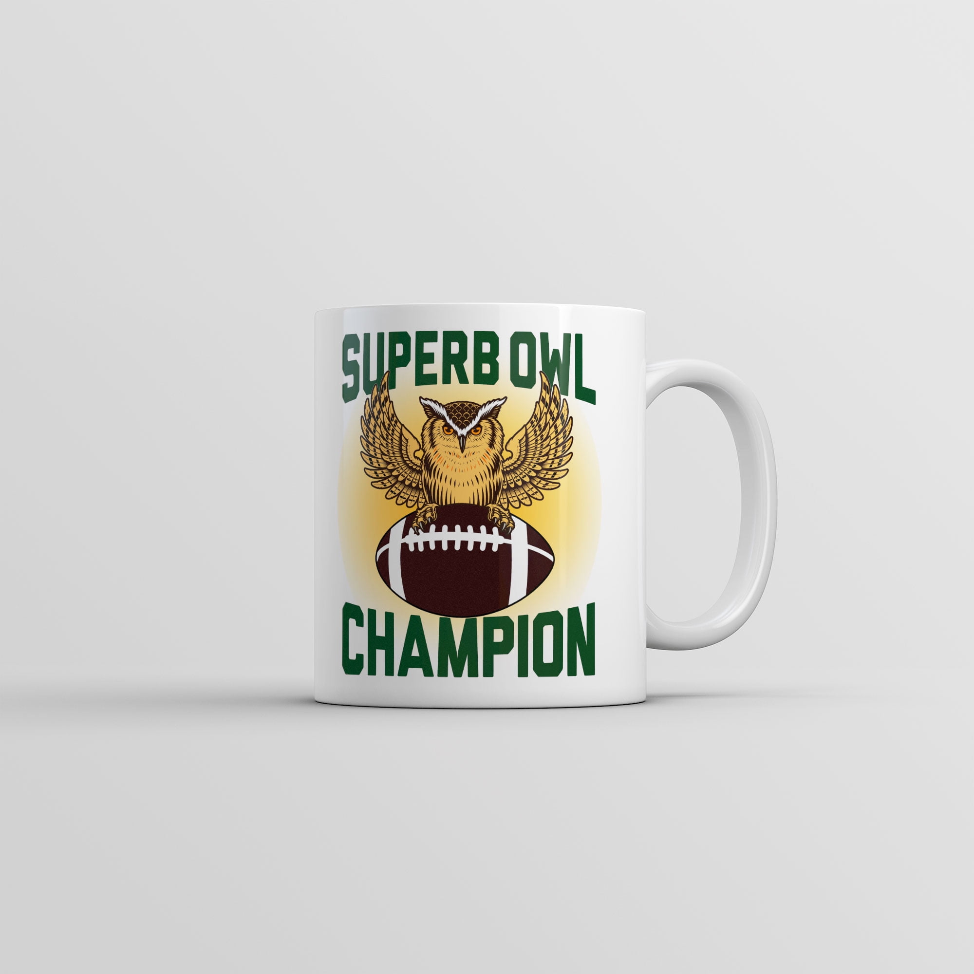 Superb Owl Champion Mug Funny Sarcastic Football Graphic Coffee Cup ...