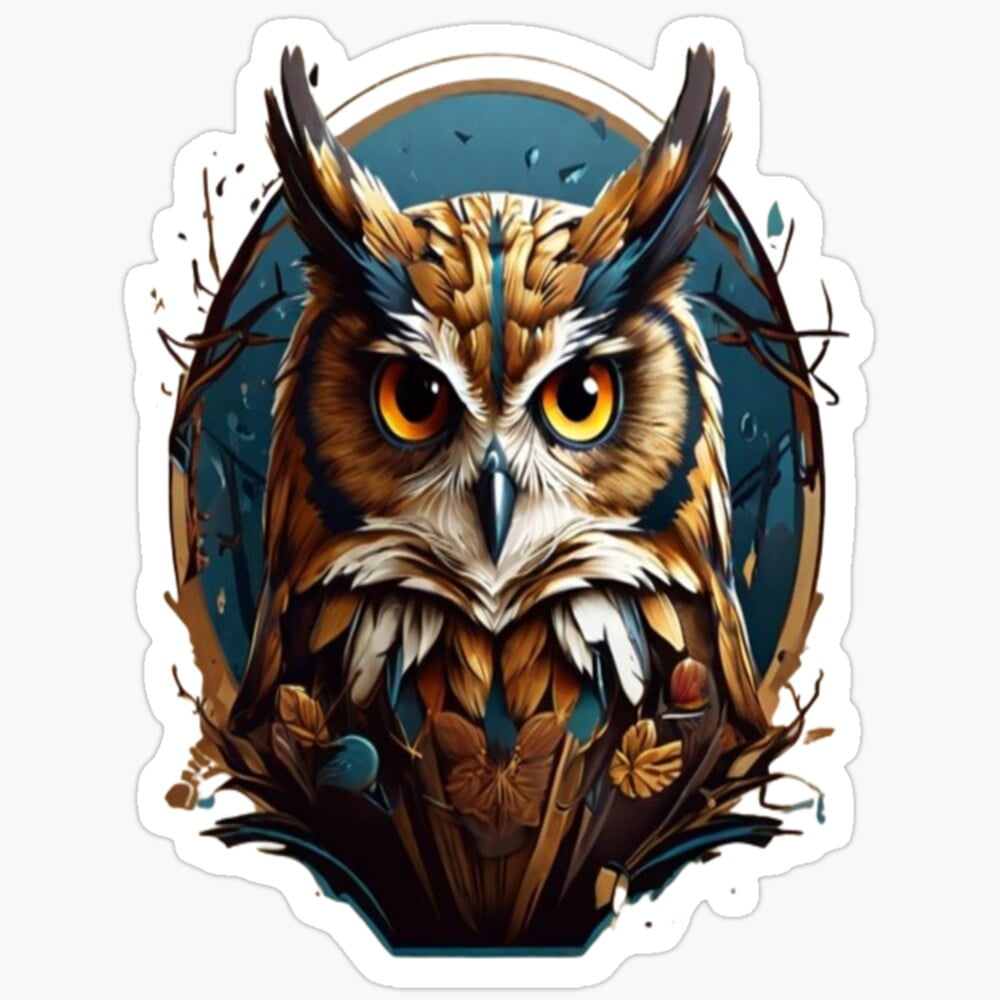 Superb Owl Sticker Phone Decal Water Bottle Stickers Car Decals, Laptop ...