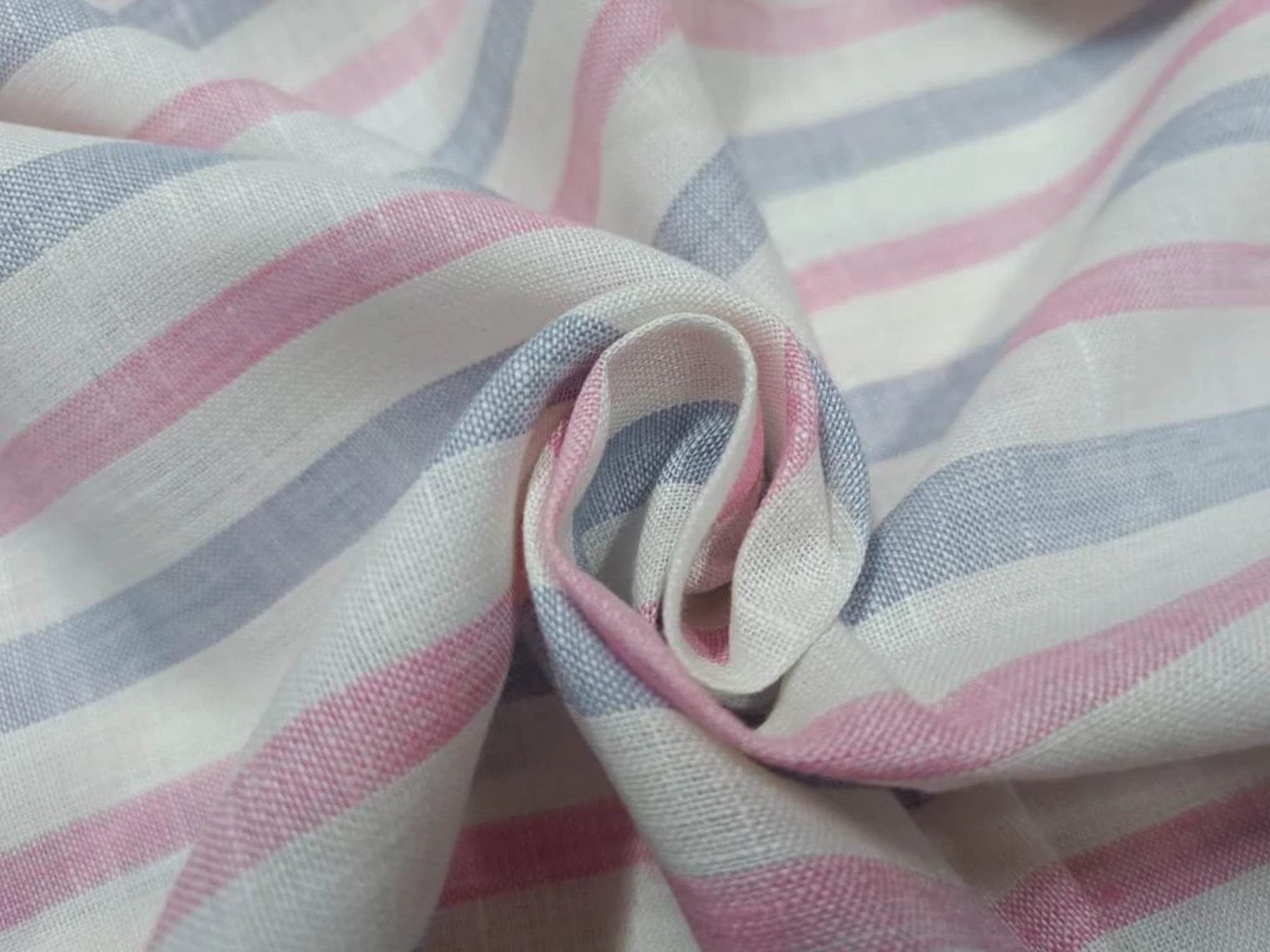 Superb Quality Linen Club Baby Pink and Powder Blue with white ...