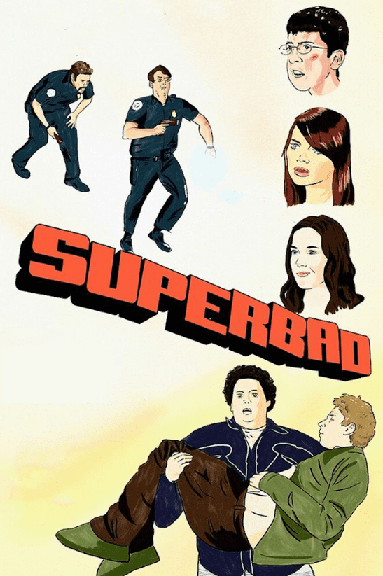 Superbad 2007 Poster 24x36 - Jonah Hill Comedy Teen Friendship Party ...
