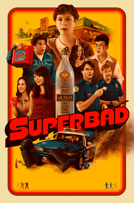 Superbad 2007 Poster 24x36 - Teen Comedy Jonah Hill Seth Rogen Party Film - Walmart.com