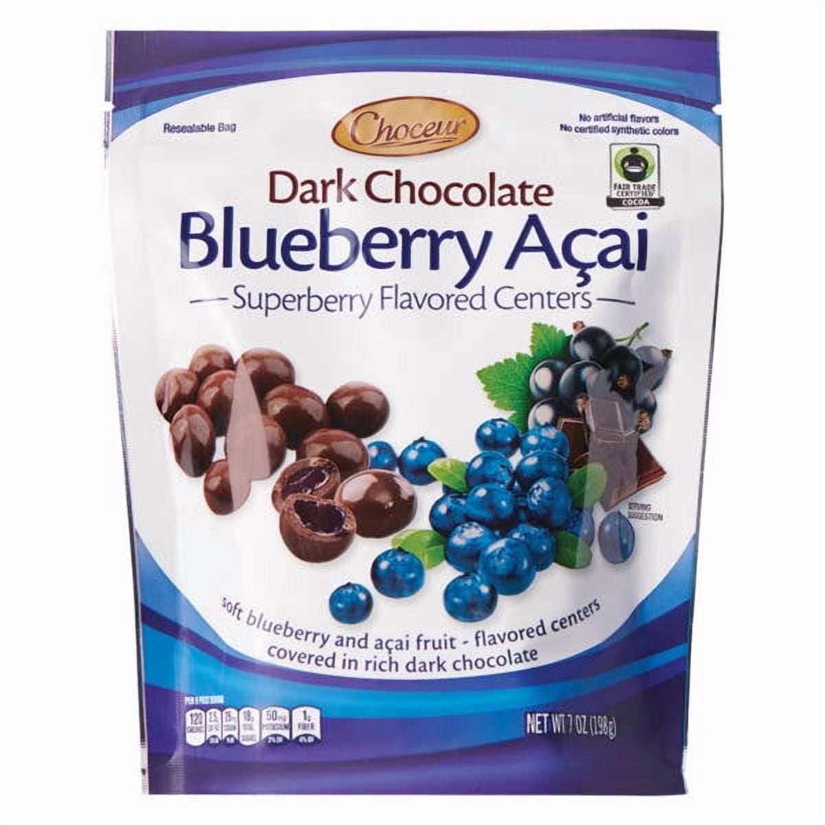 Choceur Superberry Blueberry Acai Dark Chocolate, 7 oz - Walmart.com