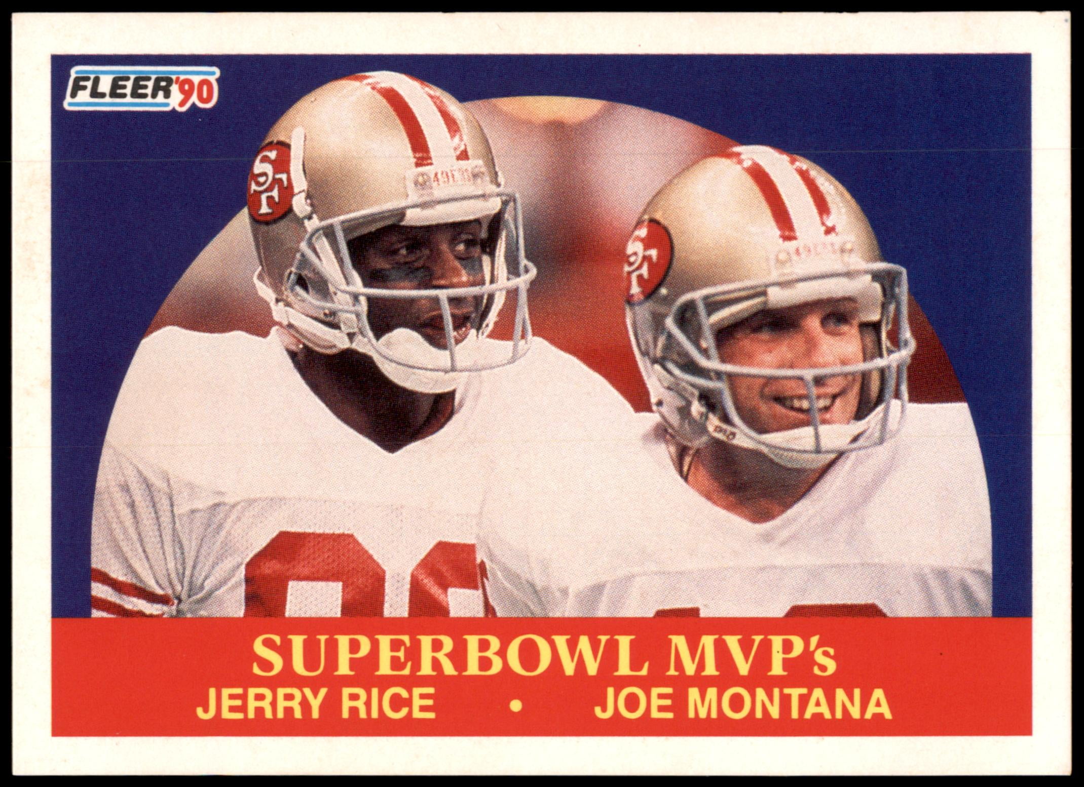 Superbowl MVP's (Jerry Rice / Joe Montana) #397 1990 Fleer - Walmart.com