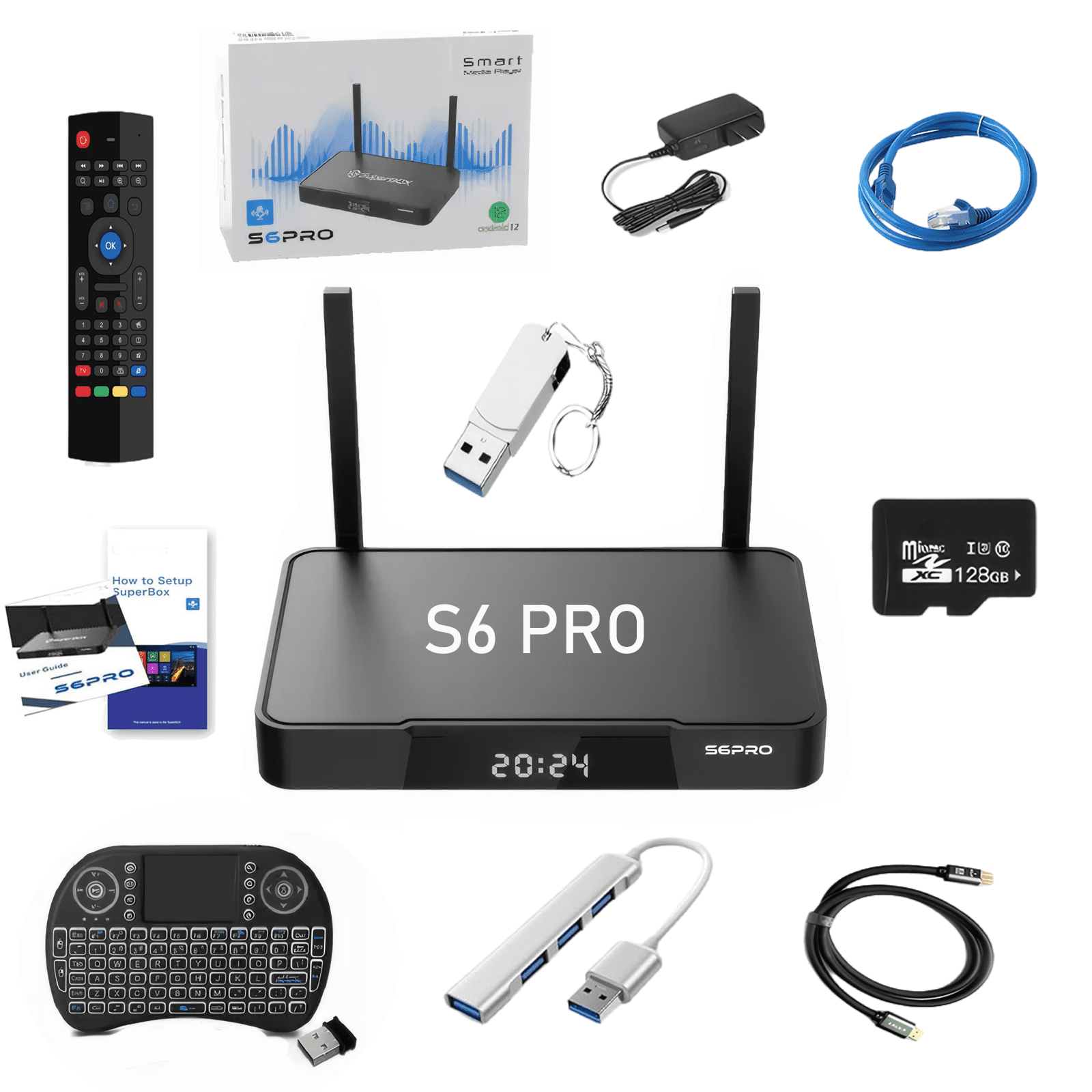 Superbox 2025 New S 6 PRO with Built in Box,Remote Control,4GB RAM 32GB ...