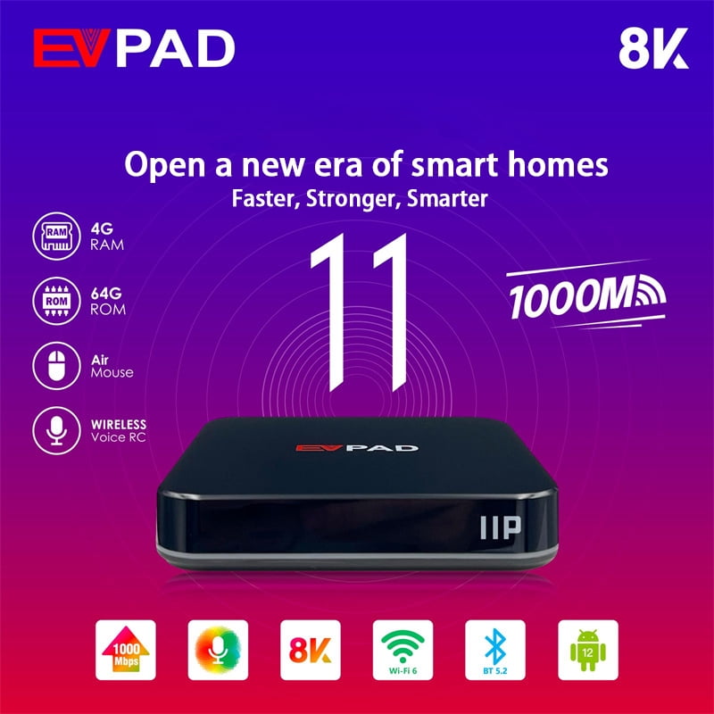 Superbox EVPAD 11P Android TV Box | 4 GB RAM + 64 GB Storage | 8K UHD ...