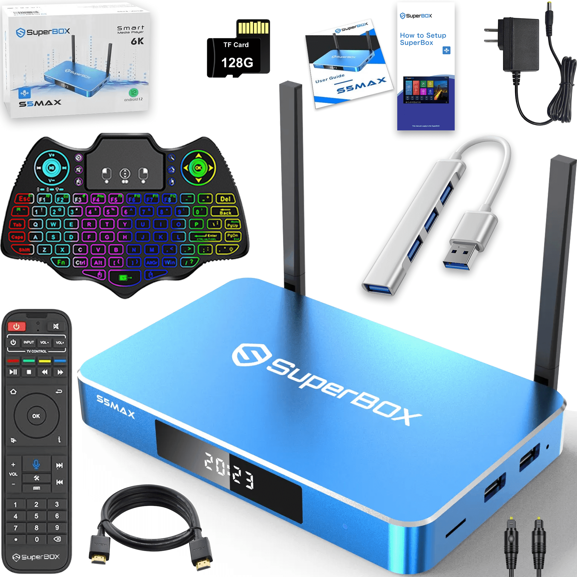 Superbox S5 Max 2025 Fully Loaded 4G RAM & 64G ROM, with Voice Remote ...