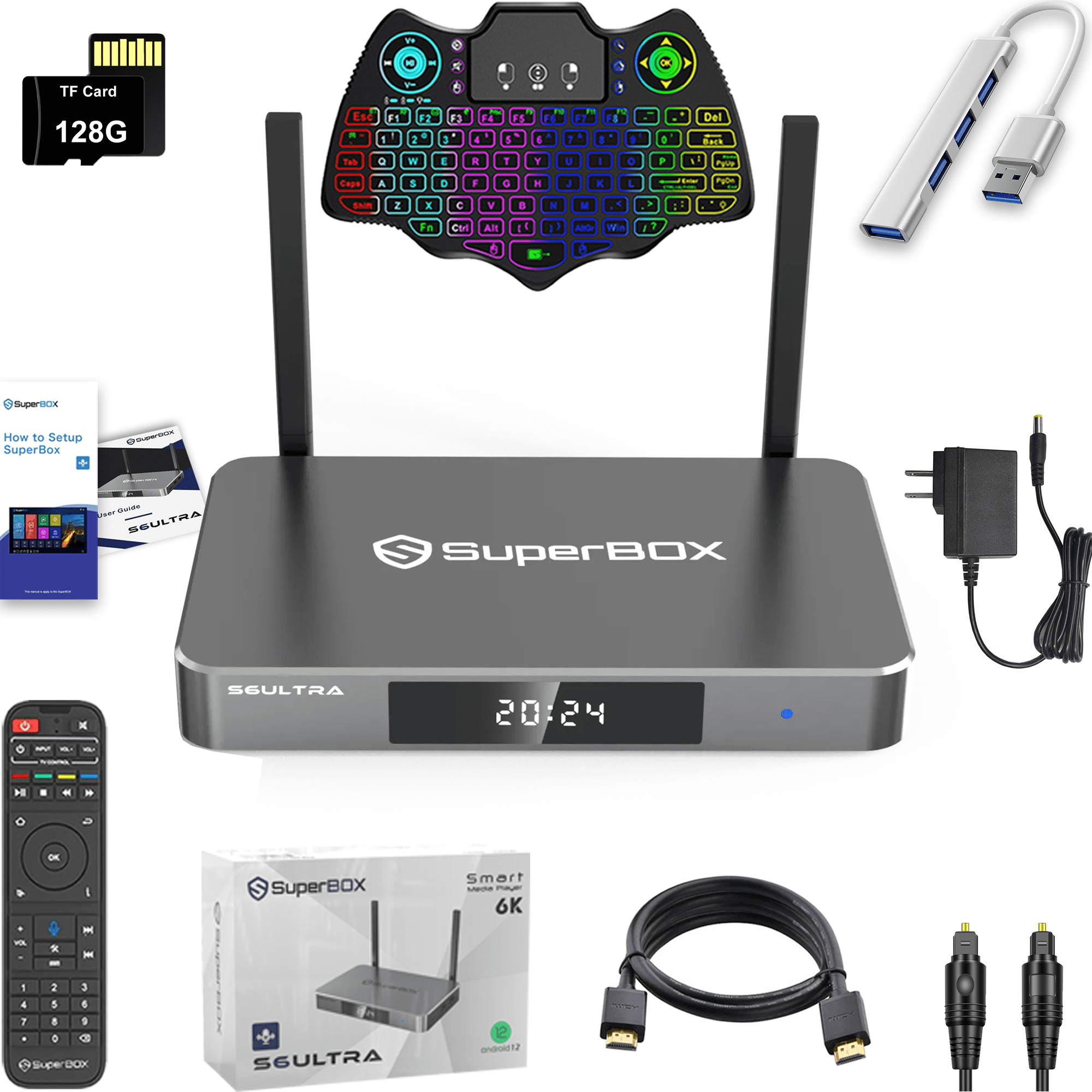 Superbox S6 Ultra 2025 New Bundle with 4G RAM & 128G ROM, Pack with USB ...