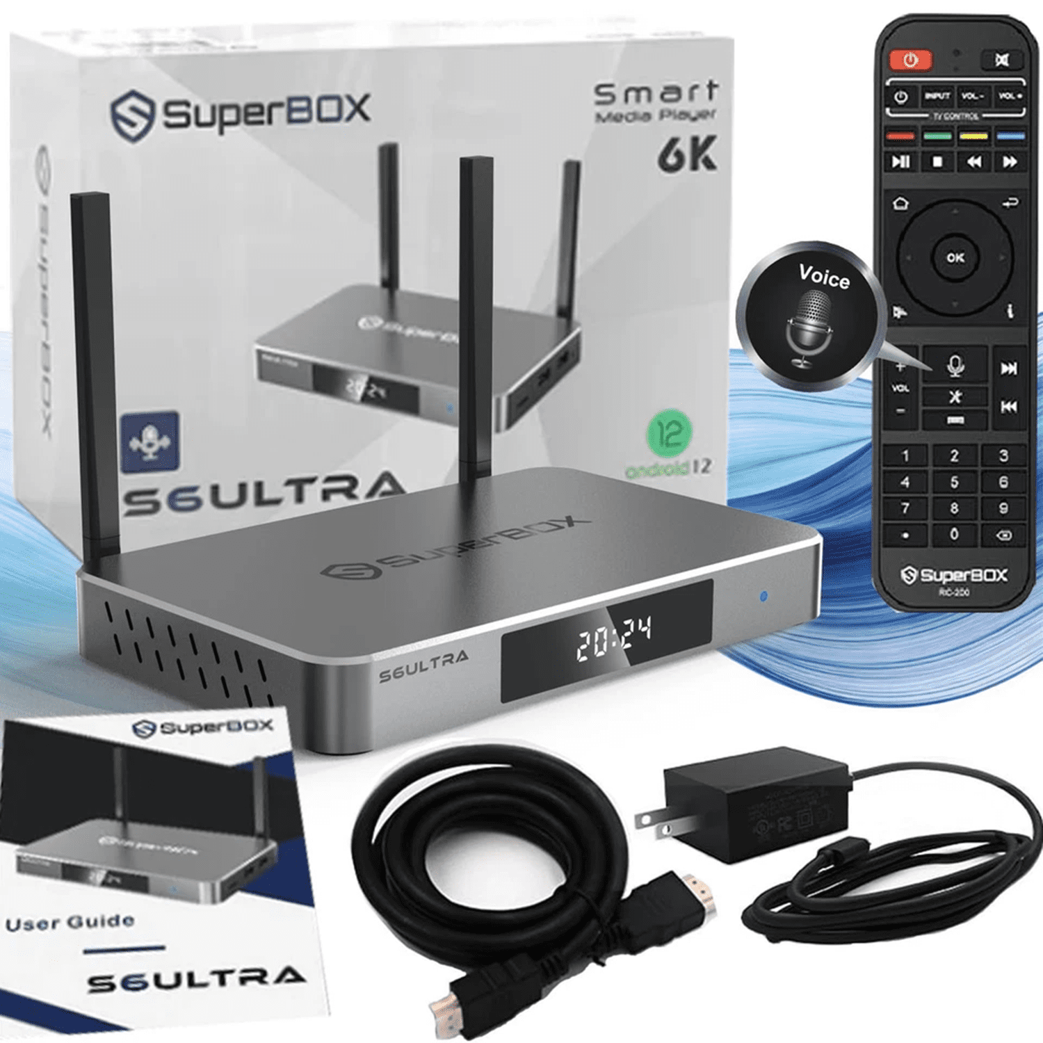 Superbox S6 Ultra 4G & 128G with Voice Remote, 6K Ultra HD, 128G USB ...