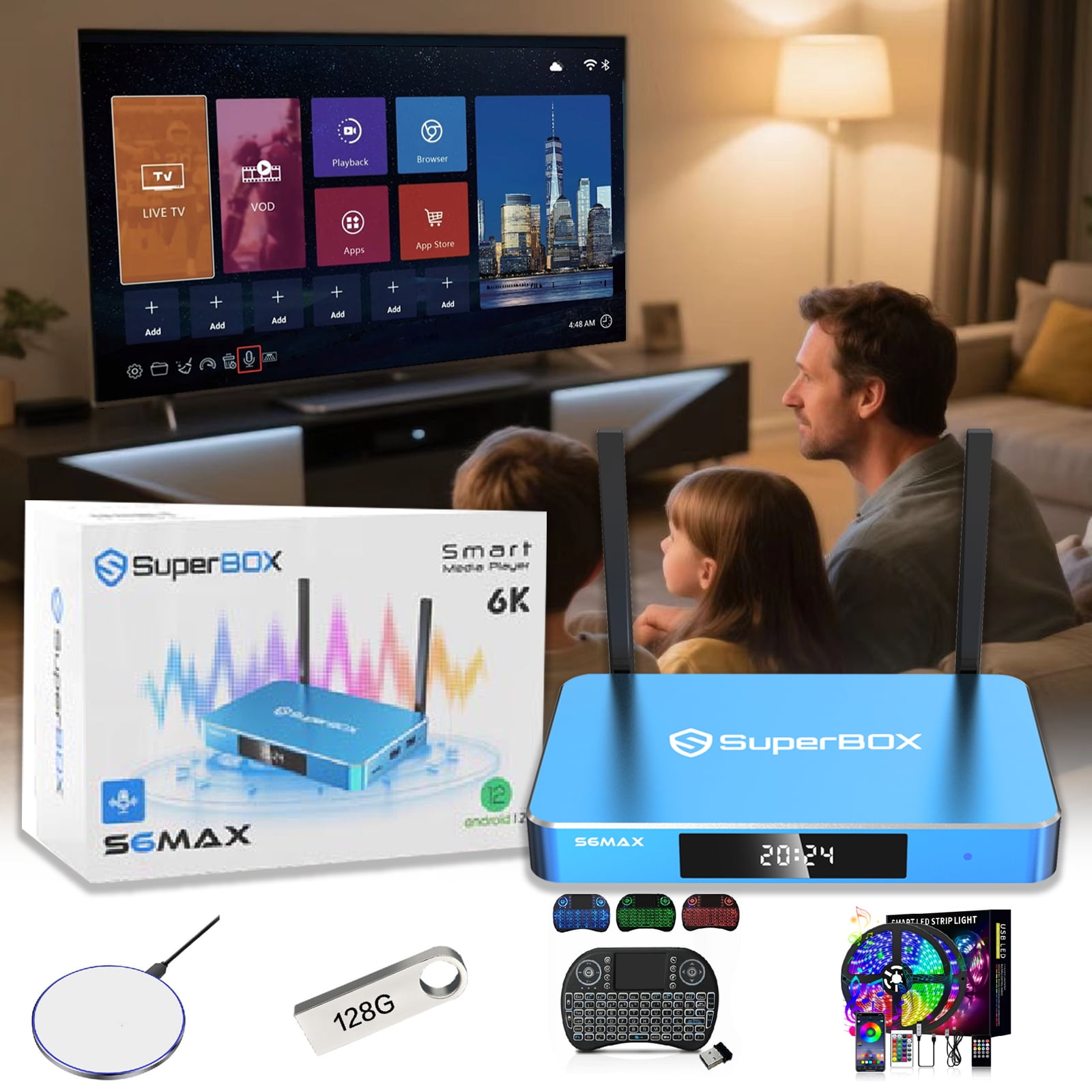 Superbox S7 Max S6 Max Smart TV Box | 64G eMMC | 6K Ultra HD Movies &Broadcasts | Time Shift ...