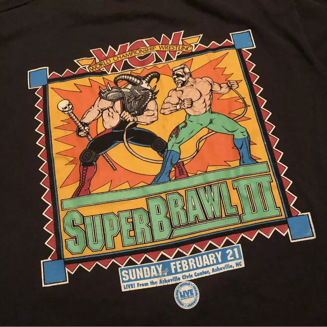Superbrawl 3 Crew T-Shirt Sting vs Big Van Vader All Sizes Tshirt, M ...